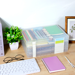 Amazon.com: EOOUT Plastic File Storage Box, 6 Pack A4 Paper Storage ...