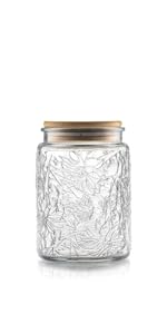 Amazon.com: Vintage Glass Airtight Storage Jar with Bamboo Lid, 25.4 FL OZ Glass Food Storage ...