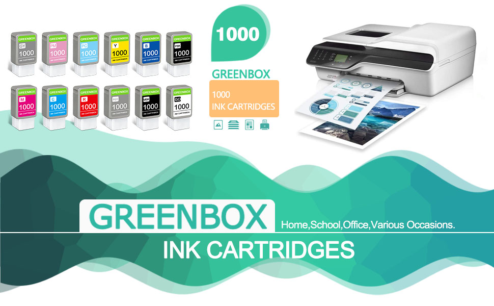 Amazon.com: GREENBOX Compatible Canon PFI 1000 PFI-1000 Ink Cartridges 12 Color Pack Replacement ...