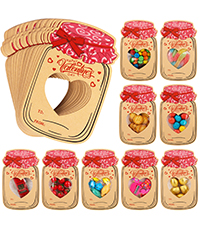 Amazon.com: Valentines Day Cards for Kids - 50 Pack Mason Jar Happy ...