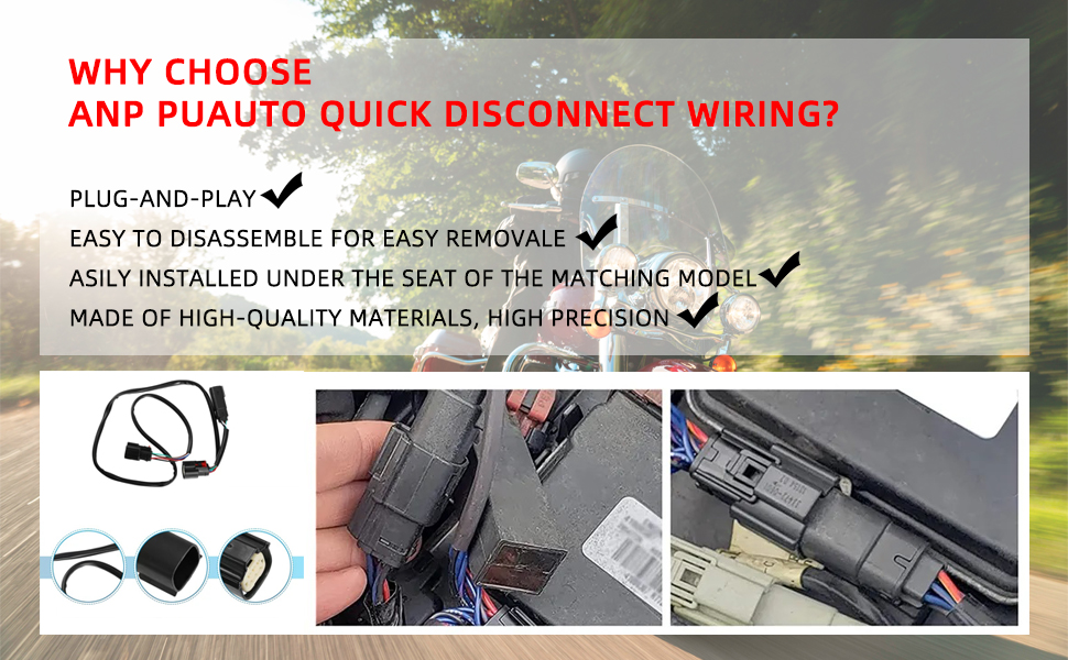 Amazon.com: ANP PUAUTO CD-TP-QD-14 Quick Disconnect Wiring Harness Fit for Custom Dynamics ...