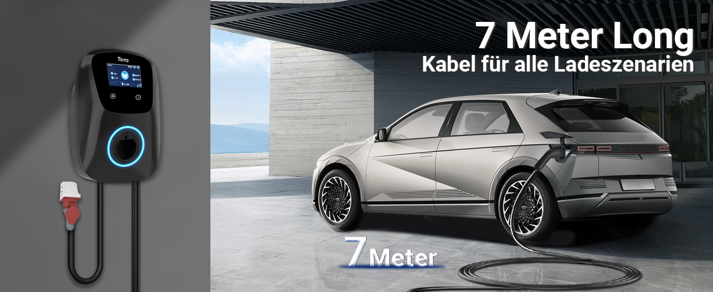 Tera EV Ladegerät Smart APP mit 32A Typ 2 22kW oder 11kW Heim Ladestation 400V CE & TÜV Wallbox ...