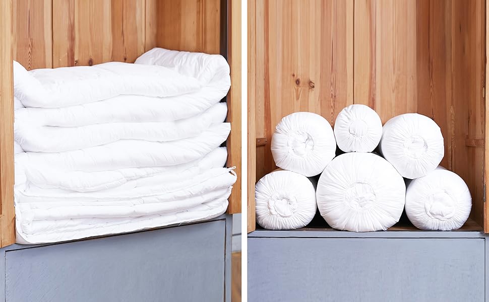 Amazon.com: Roll&Stack Bedding Clothes Storage Bag Organizer - S (15L ...