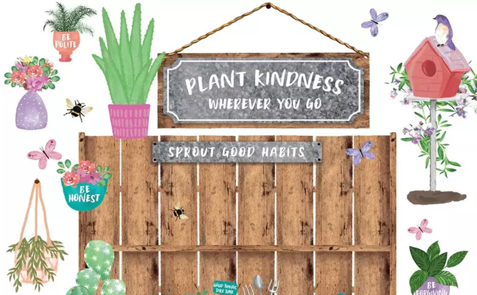 Amazon.com: Plant Kindness Mindset Bulletin Board Set (31-Pc) - Grow in ...