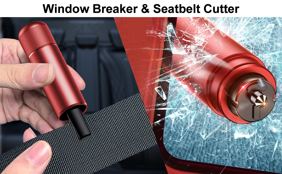 Amazon.com: kepozn 2 Pack Safehammer, Car Glass Breaker Car Window Breaker Car Safety Hammer ...