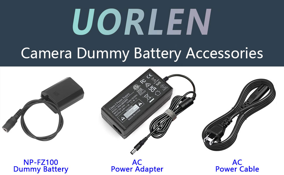 UORLEN NP-FZ100 Dummy Battery Continuous Power Adapter Kit for Sony Alpha A7III A7IV A7SIII ...