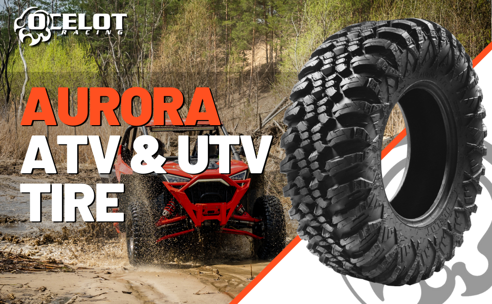 Amazon.com: Ocelot Aurora 30x10x14 UTV Tires All Terrain, Durable 8-Ply Radial Construction and ...