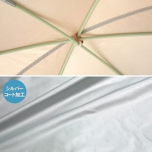 Amazon | LOWYA ロウヤ テント ポップアップテント 大型 フルクローズ 遮光 UVカット メッシュ ファミリー 4人用 サンシェード 幅350cm ホワイトグレー | LOWYA ...