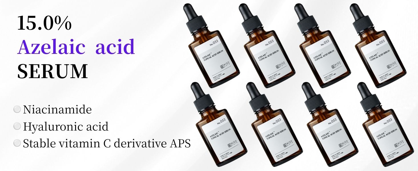 Amazon.com: KisoCare Azelaic Acid for Face 15% Serum Niacinamide Vitamin C BALANCING ESSENCE AZ ...