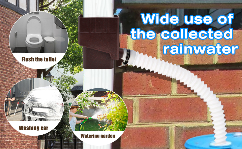 Rainwater Collection System, Rain Diverter for Standard Downspouts ...