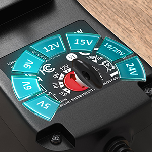 Amazon.com: Basicvolt 48W 5V 6V 9V 12V 15V 19V 20V 24V Universal Power Supply Adjustable Voltage ...