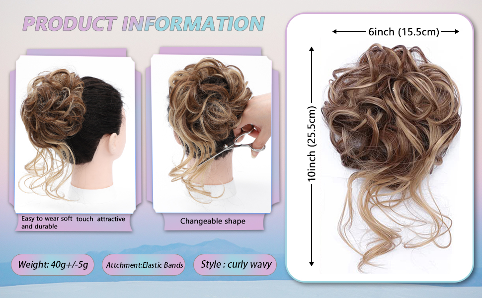 Amazon.com : ZERAL Messy Bun Hair Piece Tousled Updo Messy Hair Bun ...