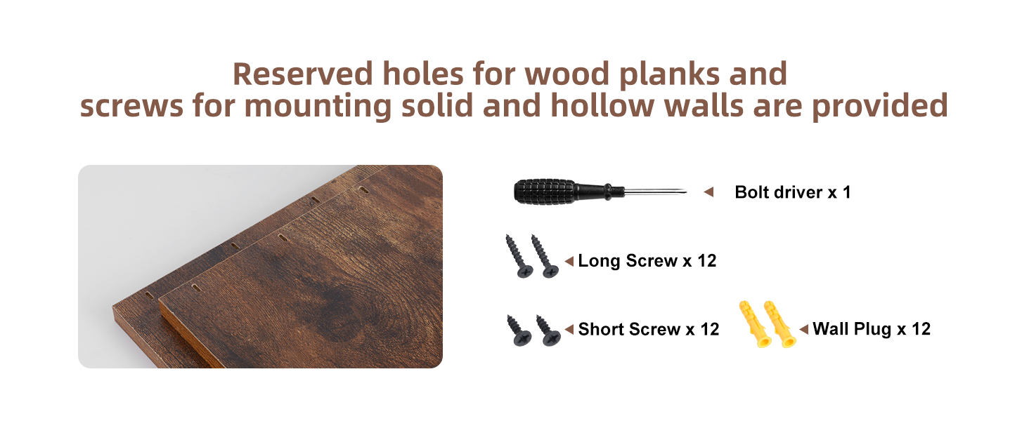 Amazon.com: Tectocker-DOU 2 Pc Deep Floating Shelves ; 12 Inch Deep Wall Mounted Hanging Shelves ...