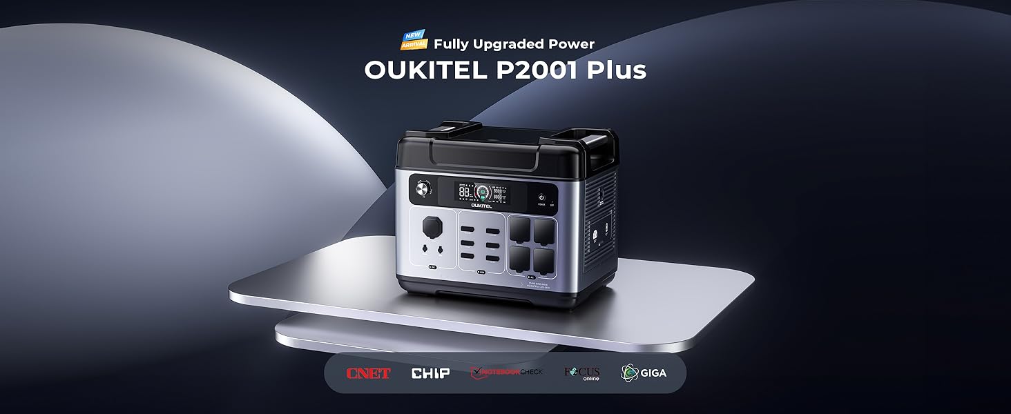 Amazon.com : OUKITEL P2001 Plus 2400W Power Station(Peak 5000W), 2048Wh Solar Generator with ...