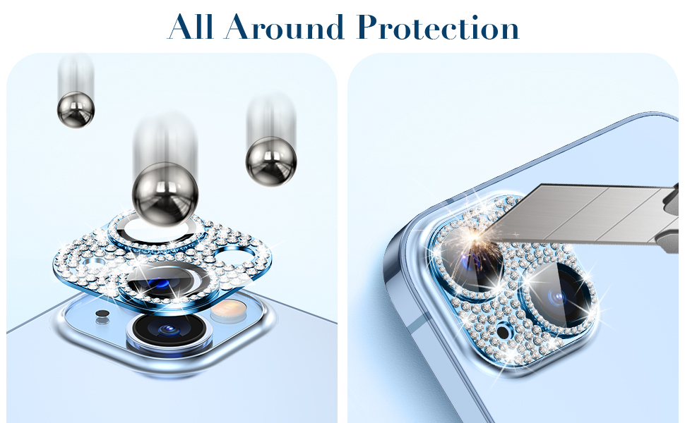 Amazon.com: Goton Bling Metal Protector for iPhone 14 Plus & iPhone 14 Camera Lens Protector ...