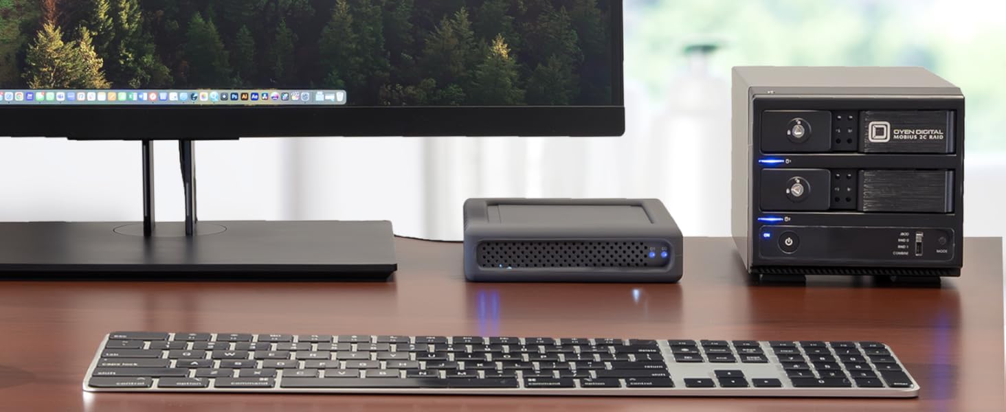 Amazon.com: Oyen Digital Mobius 2C RAID 2-Bay USB-C Hard Drive ...
