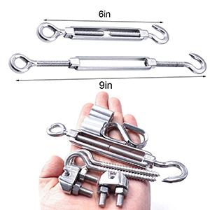 TooTaci 3mm Garden Wire for Climbing Plants,3mm Wire Rope Kit,Turnbuckle Wire Tensioner Kit ...