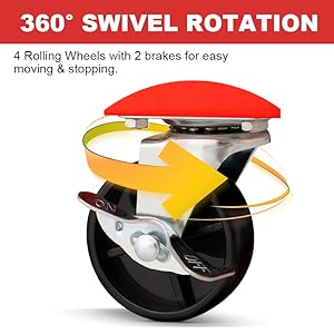 Amazon.com: SILVEL 3 Tier Rolling Tool Cart, 330 LBS Capacity Heavy Duty Utility Cart ...