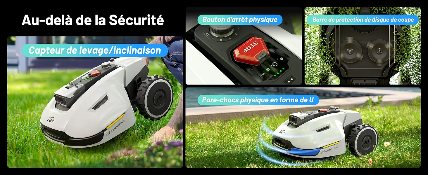 MAMMOTION YUKA 2000 Robot Tondeuse avec Balayage Autovideur, Robot Tondeuse Tout-en-un, Jusqu'à ...