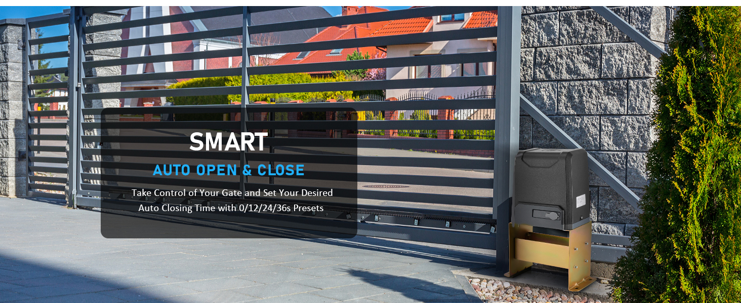 Amazon.com: CO-Z Sliding Gate Opener, 550W Automatic Gate Opener with ...