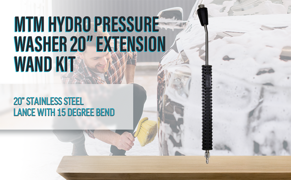 Amazon.com: MTM Hydro Pressure Washer 20" Extension Wand Kit for Car Wash and Detailing ...