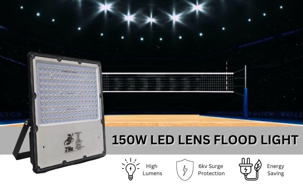 Buy D'Mak 150W Lens Led Flood Light - Ip65 Waterproof Led Lights with 120 Wide Beam-Led Lamp ...