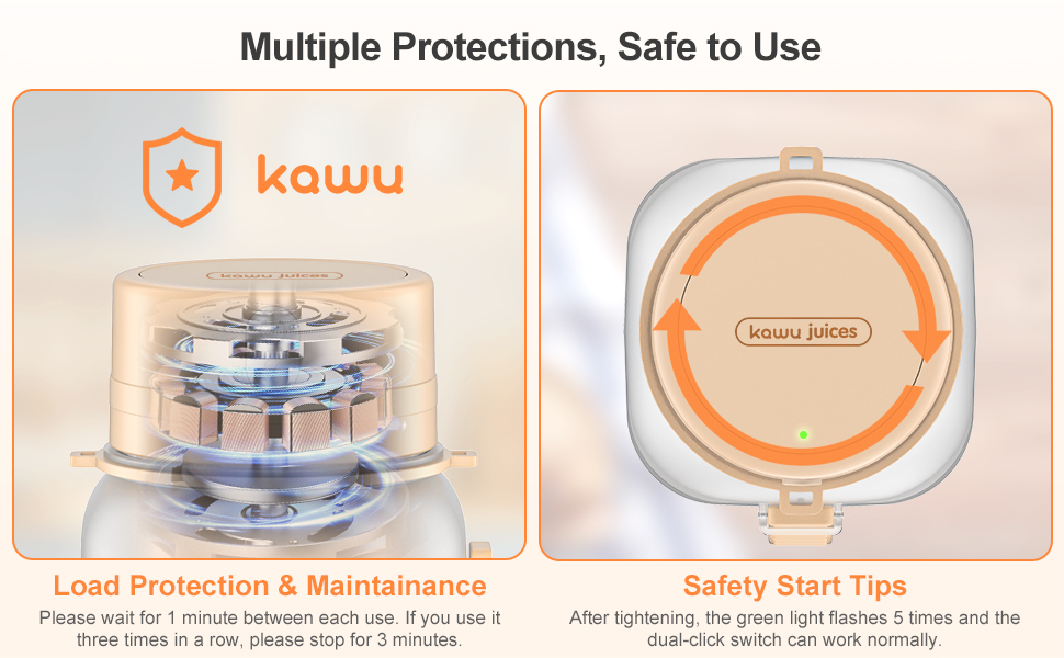 Amazon.com: kawu Portable Blender, Portable Smoothie Blender On the Go, No-BPA, Shakes and ...