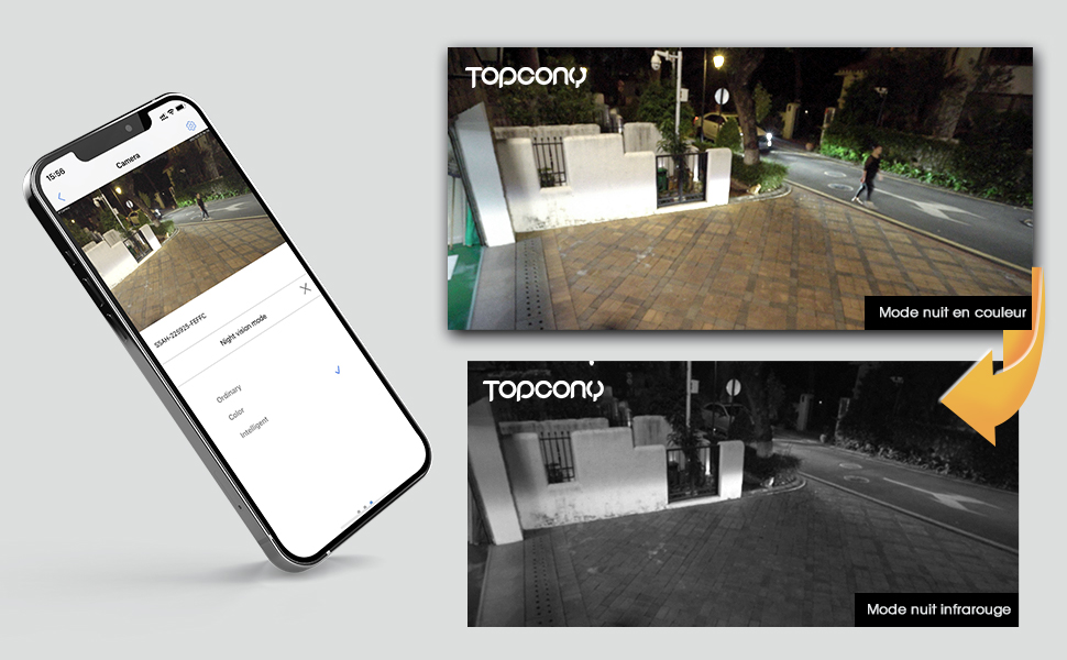 Topcony 5MP Caméra Surveillance WiFi Extérieure avec Alarme AI, Caméra de Surveillance 360° PTZ ...