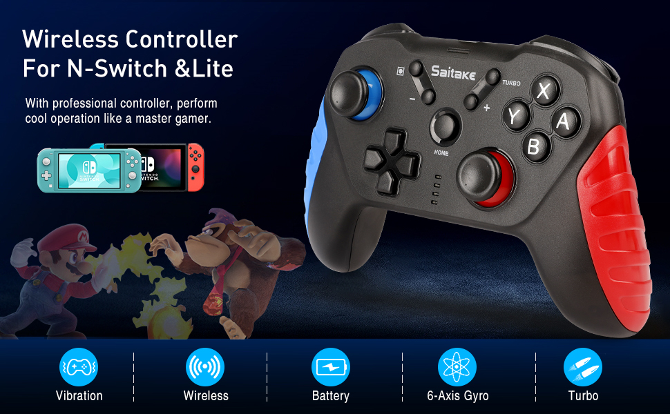 YCCTEAM Wireless Controller for Switch,NFC Switch Pro Controller ...