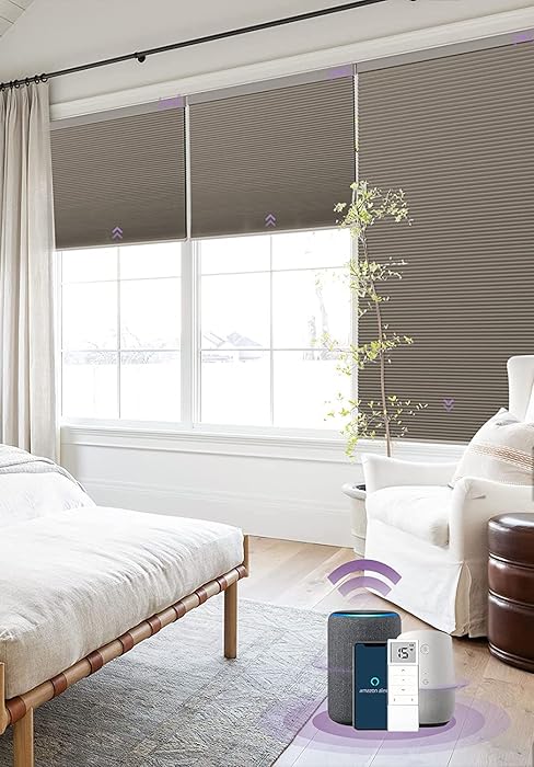 Amazon.com: Graywind Hardwired Smart Curtains Motorized Blackout Curtain with Remote Alexa ...