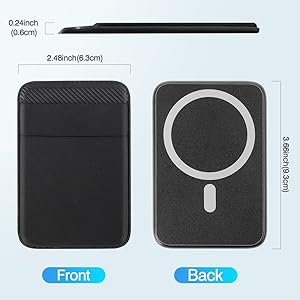 Amazon.com: SHANSHUI Wallet for Magsafe, Stretchy Magnetic Phone Wallet Card Holder for Back of ...