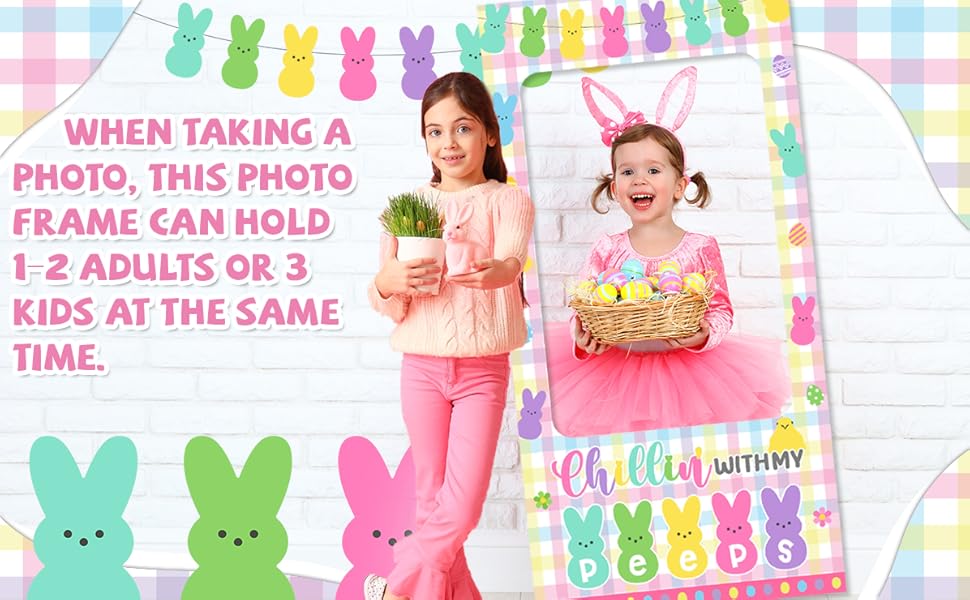 Amazon.com: Easter Photo Booth Props Happy Easter Party Decorations ...