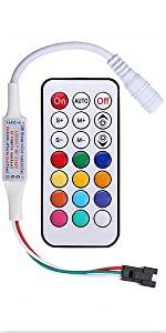 Amazon.com: RGBZONE DC5-24V Mini 21 Key RF Remote Controller for WS2811 ...