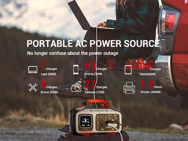 Mua ROCKPALS Portable Power Station 500W - 505Wh Solar Generator with 2 AC Outlet (Peak 750W ...