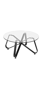 Amazon.com: Round Coffee Table for Living Room, 31.5-inch Modern Sofa ...