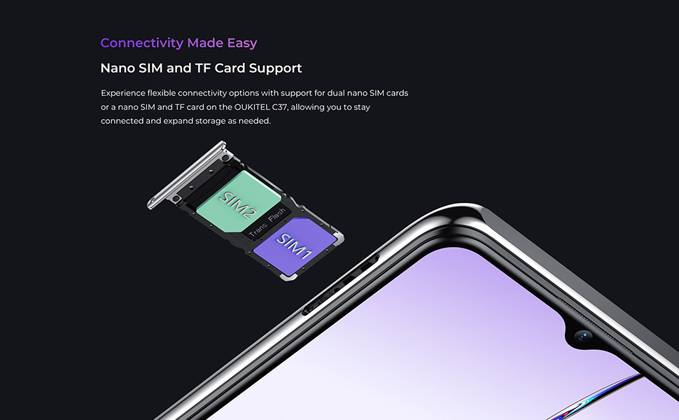 Amazon.com: OUKITEL C37 Smartphone Android 13, 6.6 Inch FHD+ 60Hz Screen, 24GB RAM+256GB ROM ...