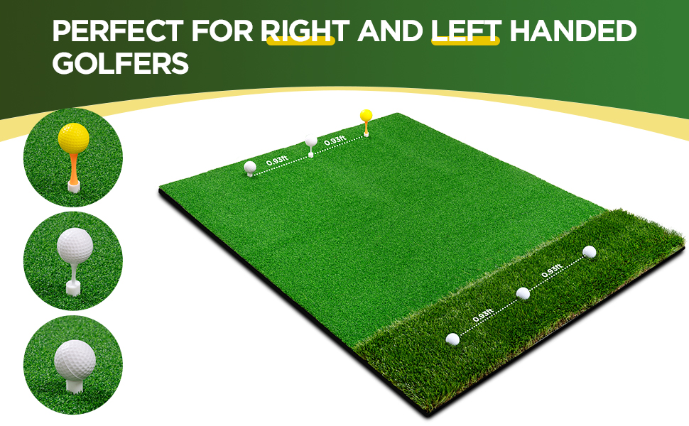 Amazon.com : Golf Hitting Mat, 5 x 4 ft 26MM Thickened Golf Training Mat with Carry Strap Indoor ...