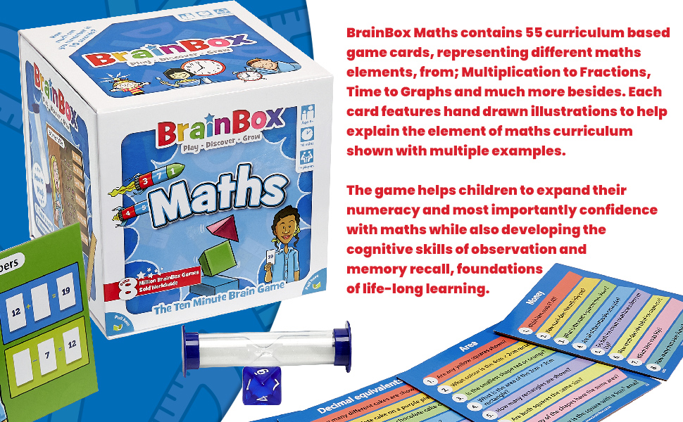 Amazon.com: BrainBox Maths Card Game - Memory & Observation, Educational Numeracy Skills, Family ...