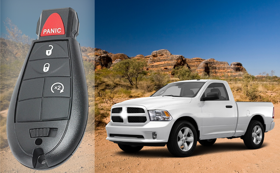 Amazon.com: Key Fob Fobik Replacement Fits for Dodge Ram 1500 2013 2014 ...