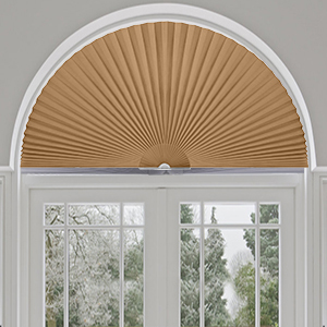 Amazon.com: Jlong Arch Window Shade Half Circle Window Shade Paper Blinds for Windows Cordless ...