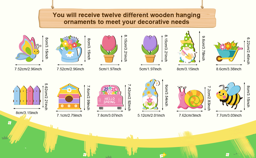 Amazon.com: 36 Pieces Spring Flower Ornaments Spring Tree Ornaments ...