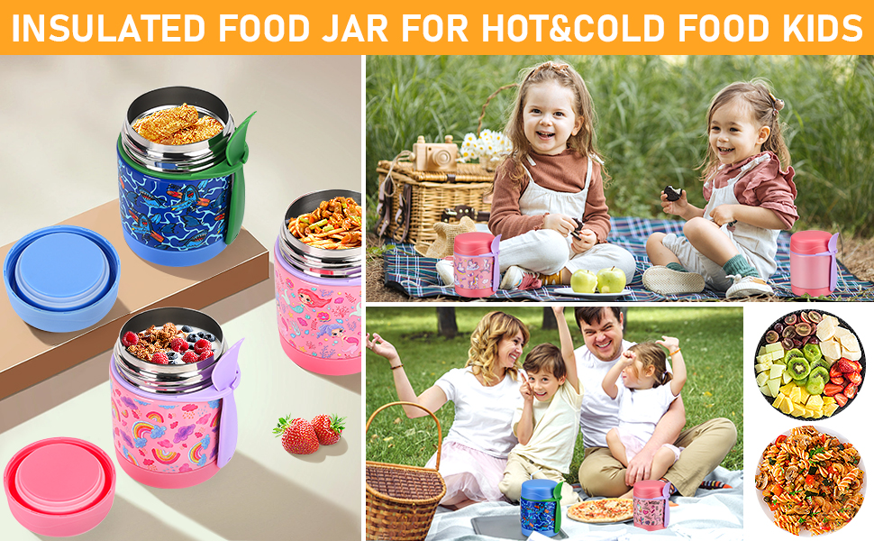 Amazon.com: Pawtong 10oz Soup Thermos for Hot Food Kids Insulated Food Jar,Thermos Hot Food ...