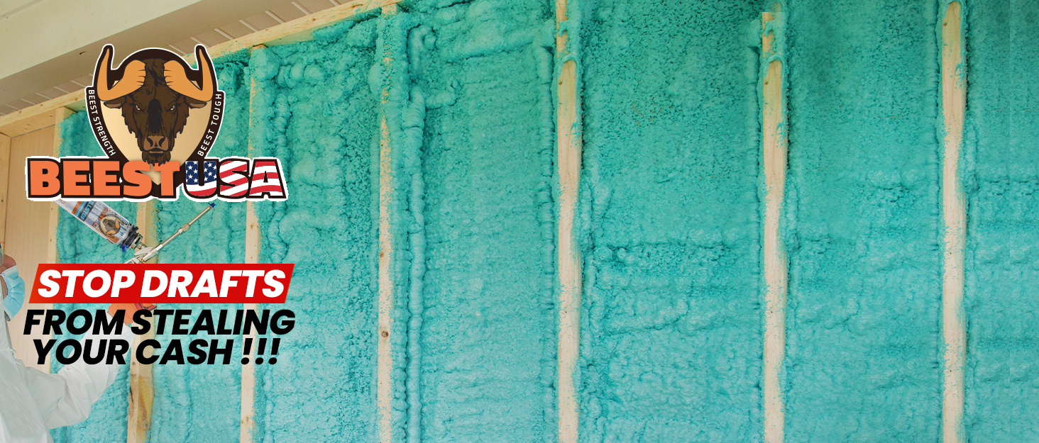 Amazon.com: BEEST FullStop Spray Foam Insulation Kit for Walls and Attic - 240 Board ft/sq.ft ...