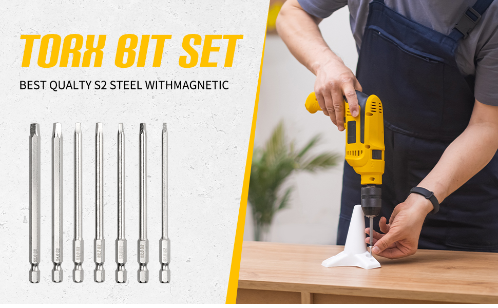 Mixiflor 8 Pcs Phillips Screwdriver Bit Set,1/4 Inch Hex Shank 4 Inch Long S2 Steel with ...