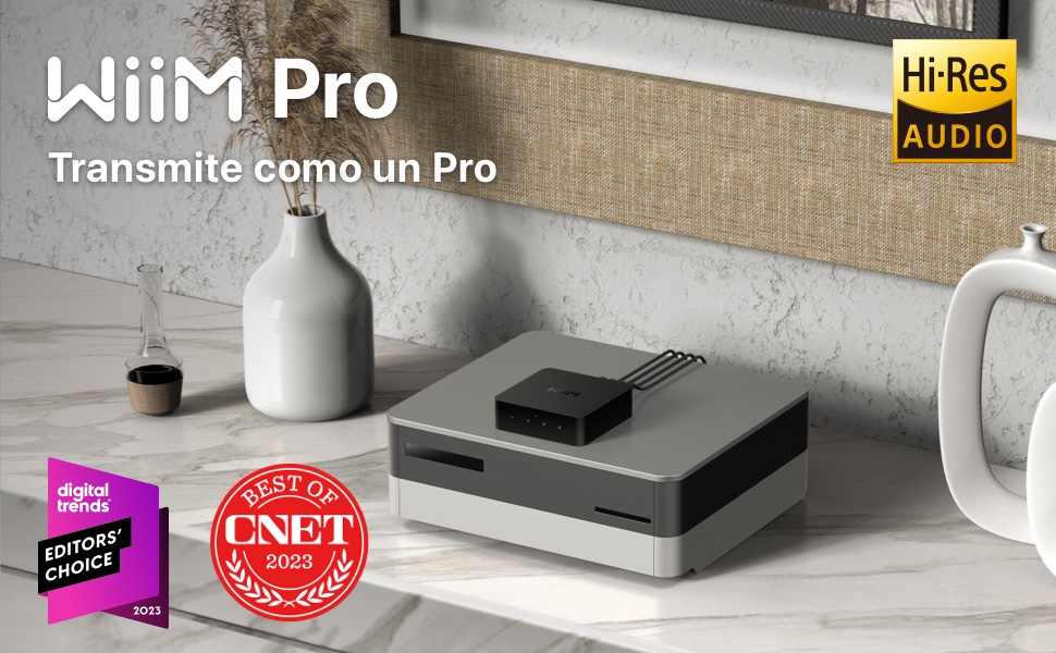 WiiM Pro AirPlay 2 Receptor, Chromecast Audio, WiFi Multiroom Streamer, Compatible con Alexa ...