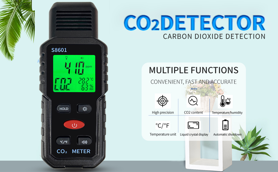 Amazon.com: 3 in 1 Handheld CO2 Meter with Alarm,400-5000ppm CO2 Carbon ...