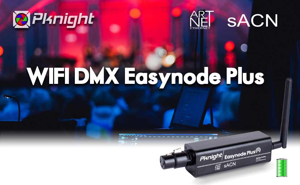 Amazon.com: Pknight 2.4G Wireless WiFi DMX Easynode Plus 3 Pin Mini DMX Controller with App WIFI ...