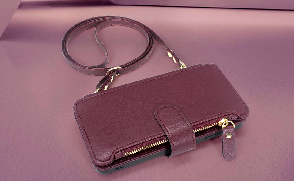 Amazon.com: Harryshell Crossbody for Samsung Galaxy S24 Ultra 5G Case Wallet [8 Card Slots] with ...