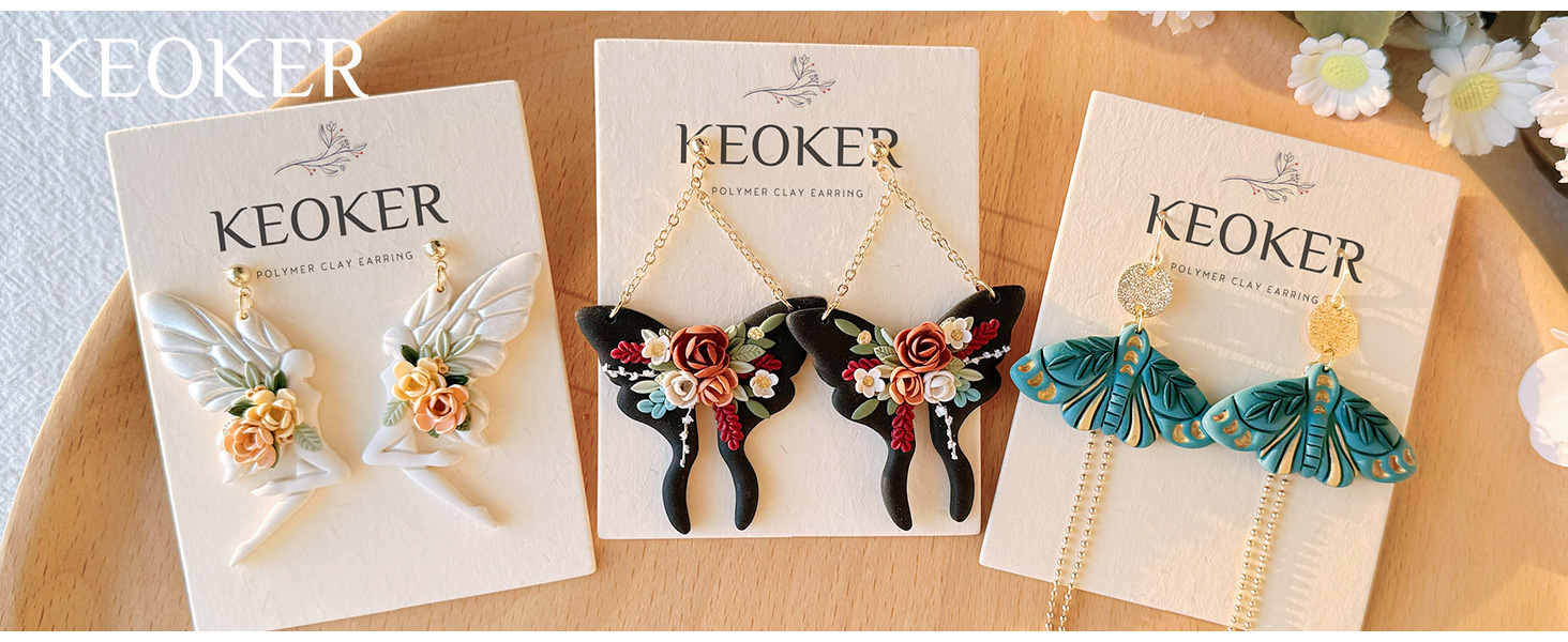 Amazon.com: KEOKER Butterfly Polymer Clay Cutters - Luna Moth Clay ...