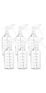 Amazon.com: Youngever 5 Pack Empty Plastic Spray Bottles, Spray Bottles for Hair and Cleaning ...